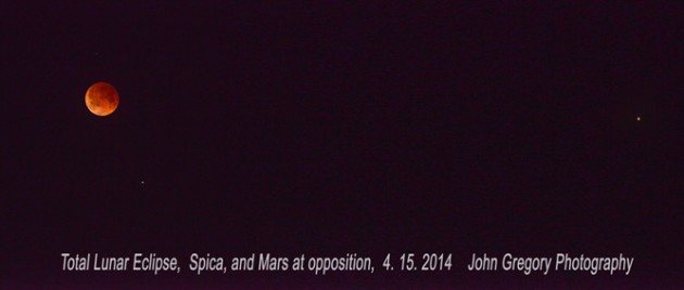 Total Lunar Eclipse, Spica, and Mars from Kure Beach, NC | John Gregory ...