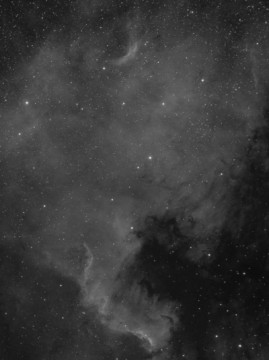 North America Nebula in H-alpha - Sky & Telescope