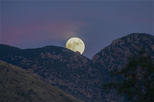 Moon Rising over The Catalina Mountains - Sky & Telescope