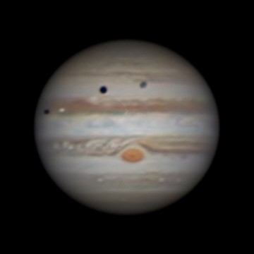 Jupiter with moons, a RGB picture - Sky & Telescope