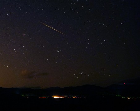 Meteor Over The Black Mountains From Old Fort, North Carolina, USA ...