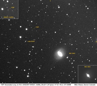 Comet 118P Shoemaker-Levy and Barred Galaxy NGC 4643 - Sky & Telescope ...