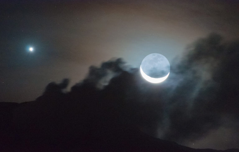 waning crescent and planet - Sky & Telescope - Sky & Telescope