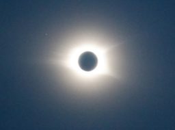 Just after totality began; Regulus seen just northeast of Sun - Sky ...