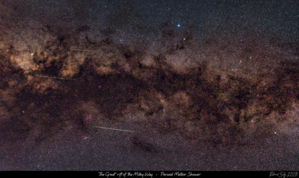 The Great rift of the Milky Way - Perseid Meteor Shower - Sky ...