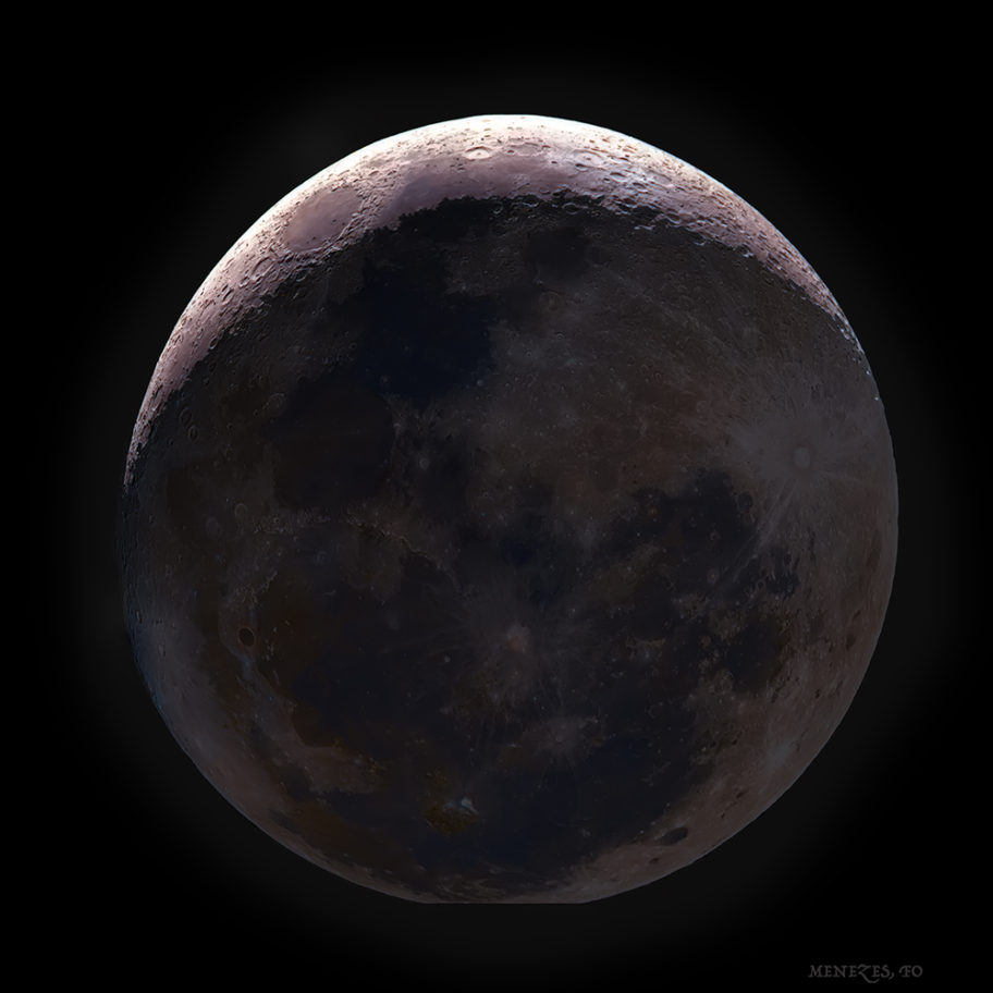 Double Exposure Moon - Sky & Telescope - Sky & Telescope