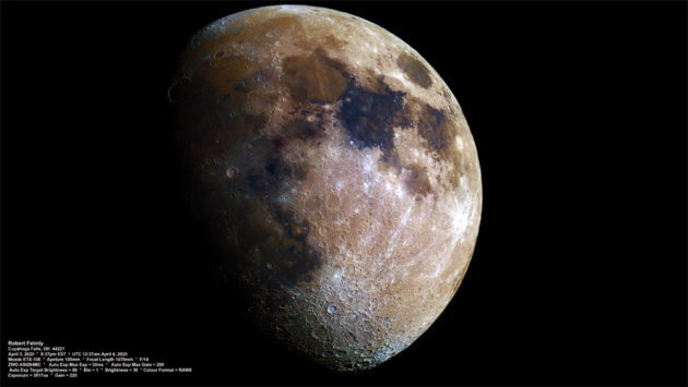 The Moon in Color Over Ohio - Sky & Telescope - Sky & Telescope