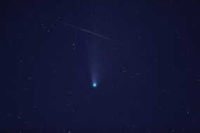 Comet Neowise and a shooting star - Sky & Telescope - Sky & Telescope