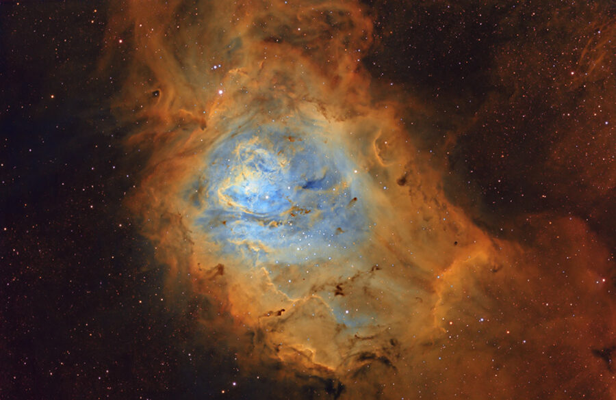 Lagoon Nebula (M8) - Captured in narrowband from a Bortle 7 Backyard ...