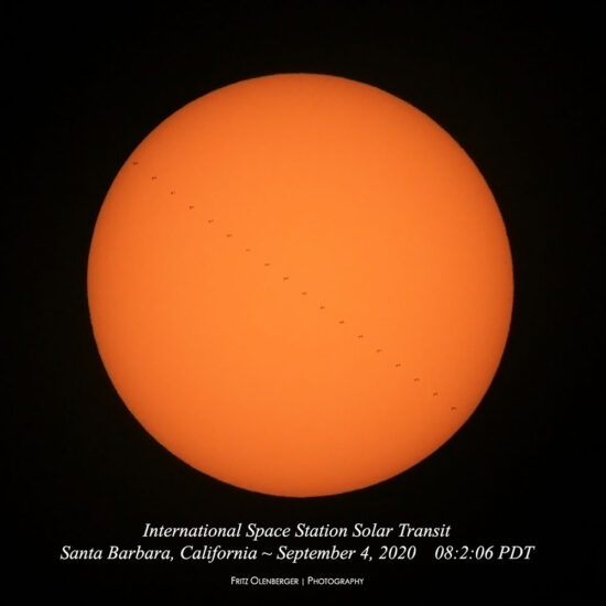 Solar Transit of the International Space Station Sept. 4, 2020 - Sky ...