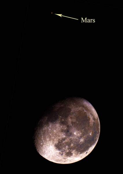 Mars and Moon conjunction - Sky & Telescope - Sky & Telescope