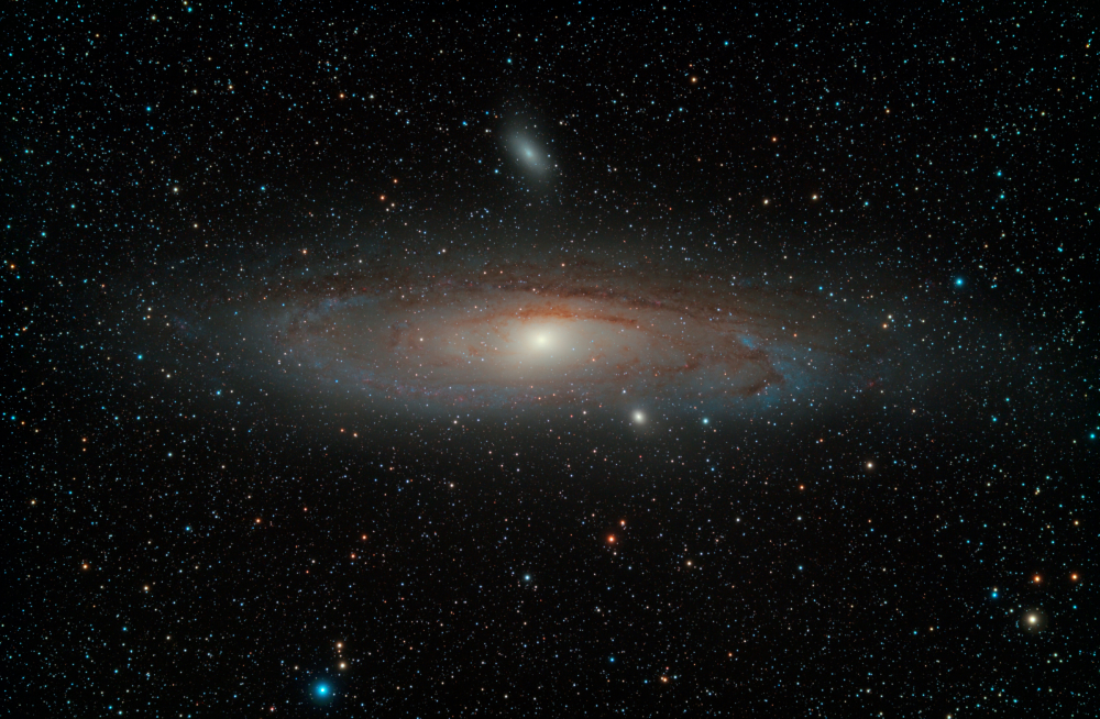 Andromeda Galaxy, M31, NGC 224 (Artistic colors) - Sky & Telescope - Sky & Telescope