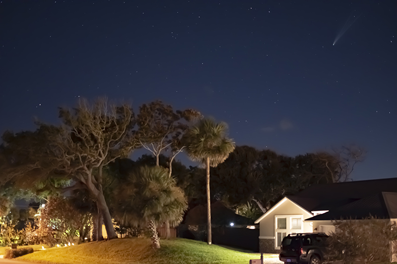 Comet Neowise Over Florida Neighborhood - Sky & Telescope - Sky & Telescope