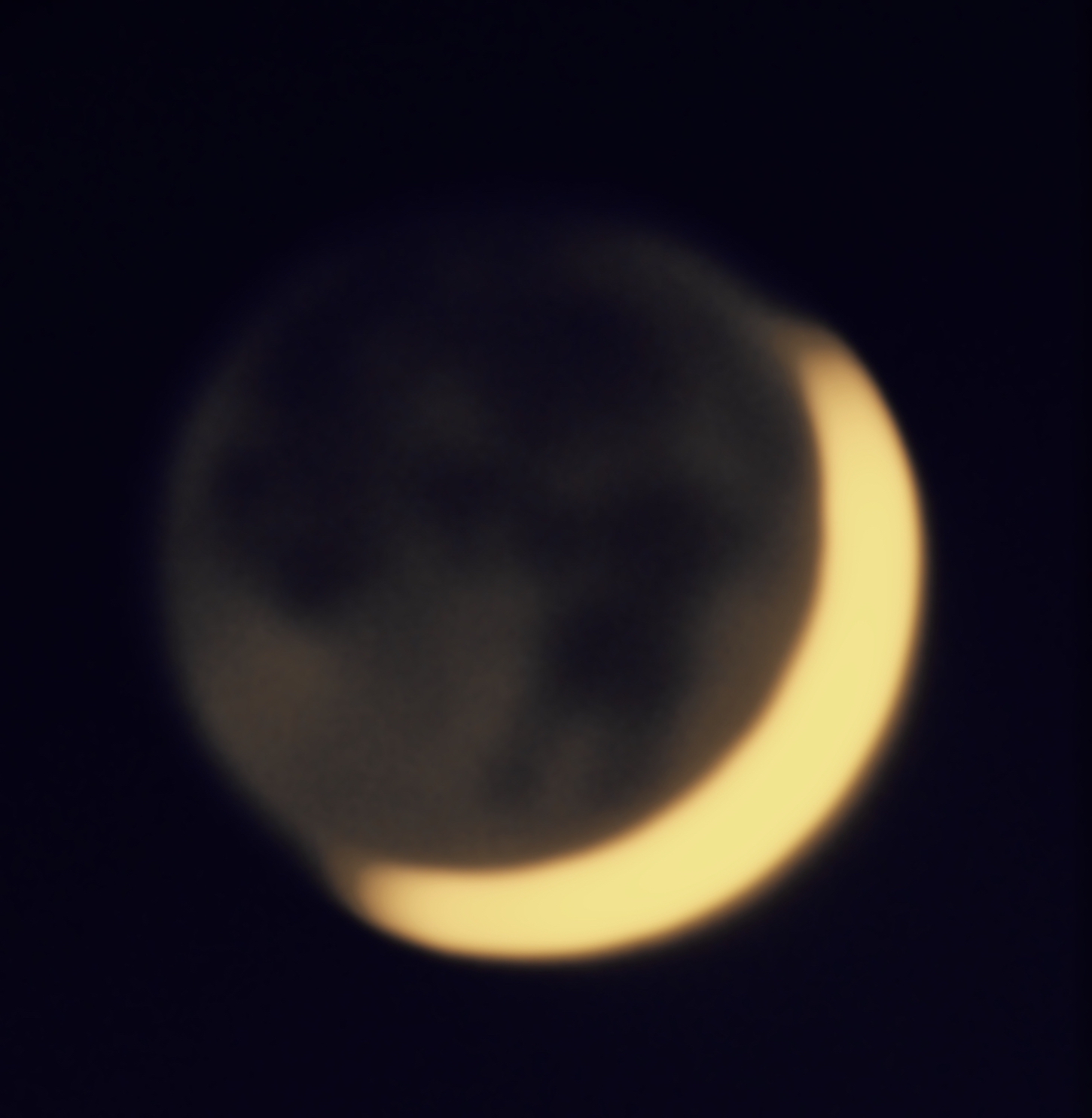 Early Waxing Crescent Moon with Earthshine - Sky & Telescope - Sky ...