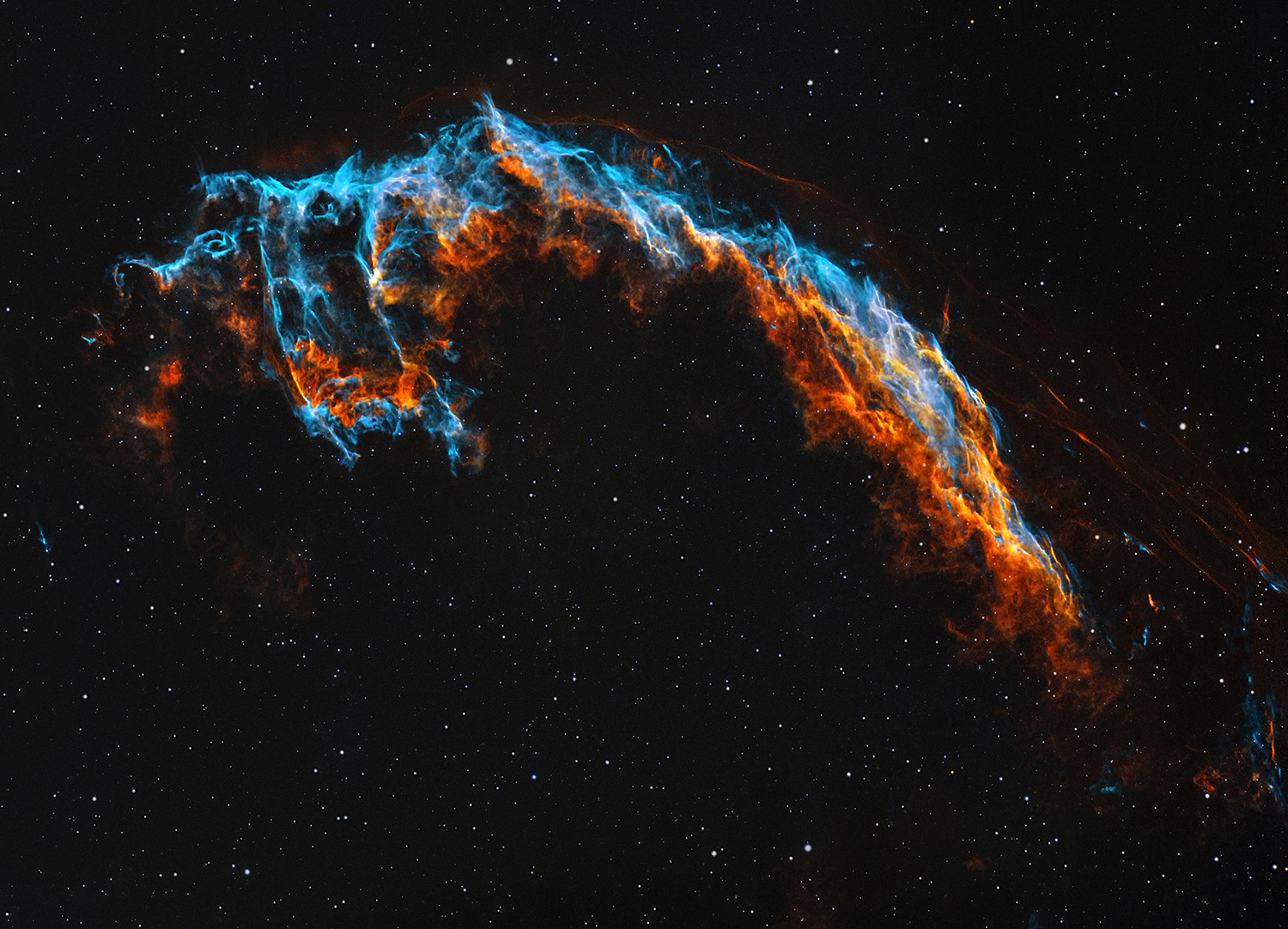 Eastern Veil Nebula in narrowband - Sky & Telescope - Sky & Telescope