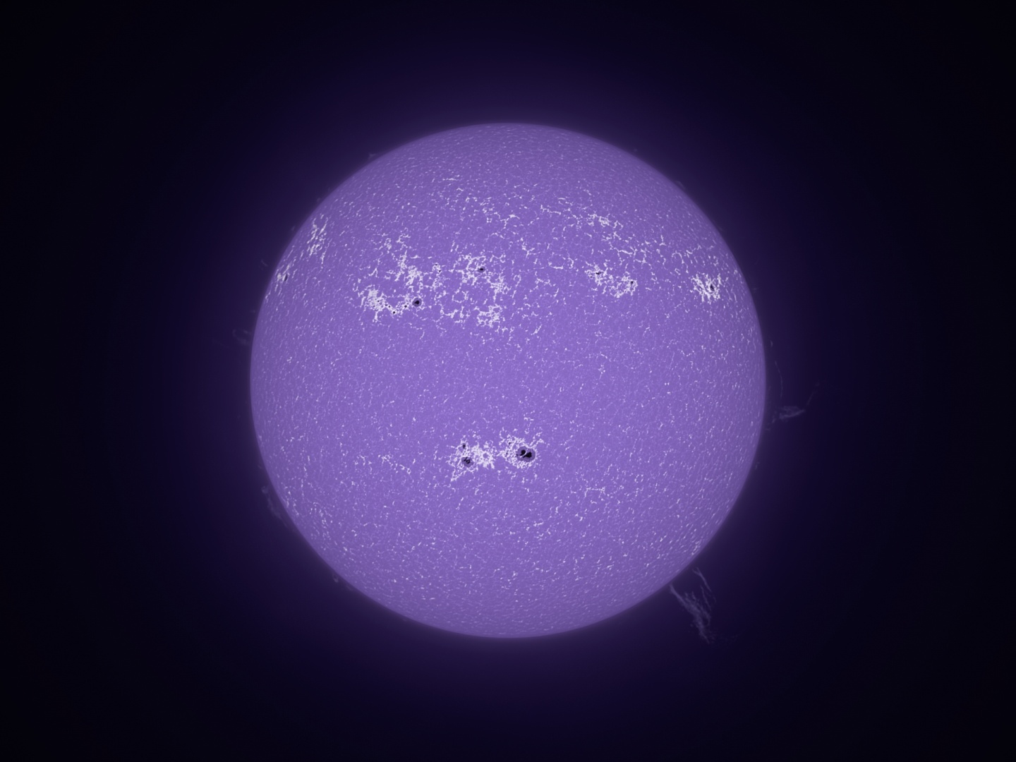The Sun on 2022-12-07, in CaK only - Sky & Telescope - Sky & Telescope