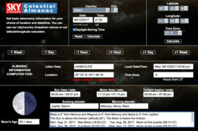 Astronomical Almanac | Find Out What Planets Are Visible Tonight - Sky ...