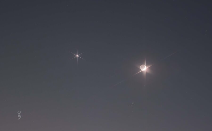 Moon, Venus, Mars and beehive Cluster Conjunction - Sky & Telescope ...