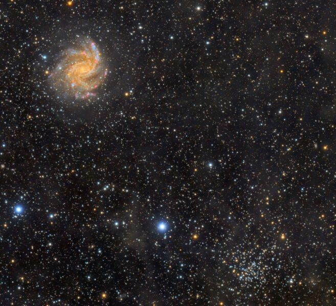 The Fireworks Galaxy and NGC 6939 - Sky & Telescope - Sky & Telescope