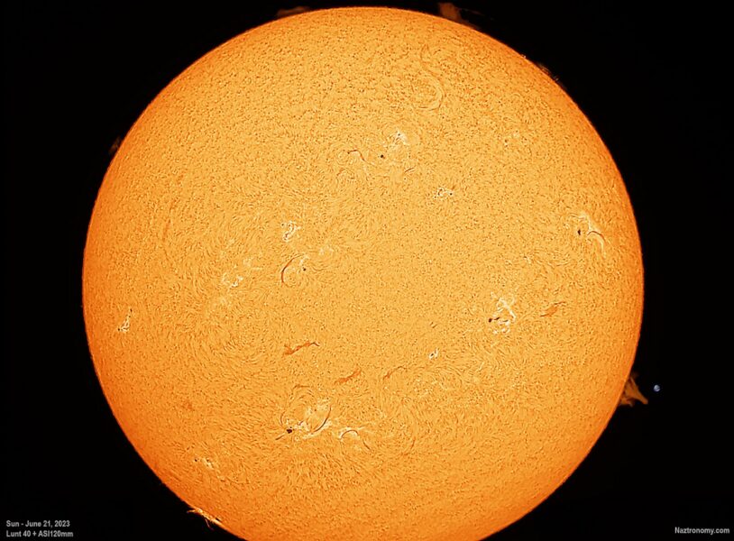 Solstice Sun with Huge Prominence (Earth for scale) - Sky & Telescope ...