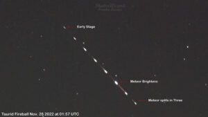 Taurid Fireball - Frame Captures - Sky & Telescope - Sky & Telescope