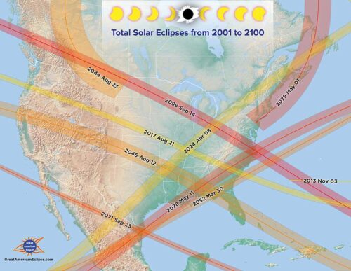 Where to See the Two Great North American Eclipses - Sky & Telescope ...