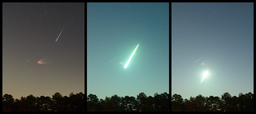 A plane, a SpaceX rocket, and a bright meteor - Sky & Telescope - Sky ...