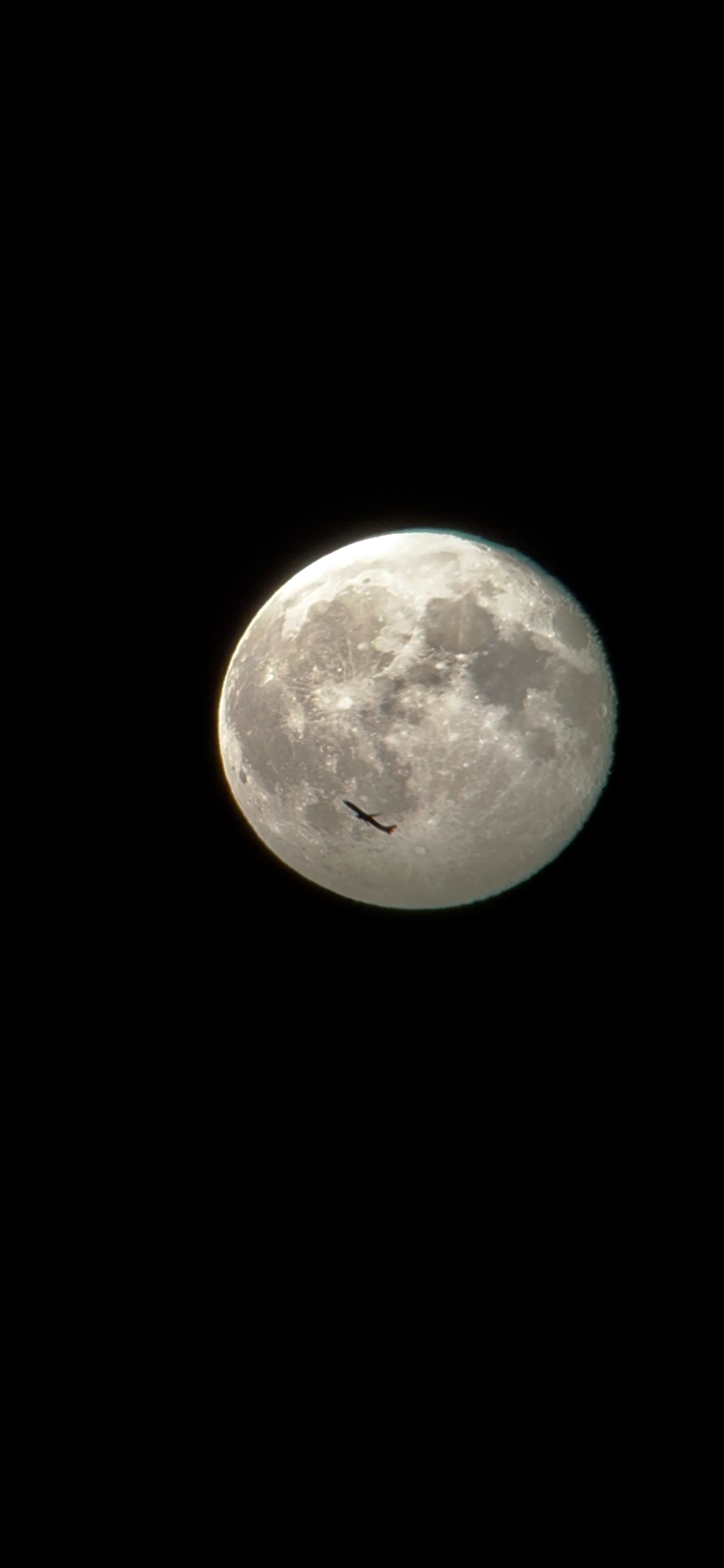 Moon with plane - Sky & Telescope - Sky & Telescope