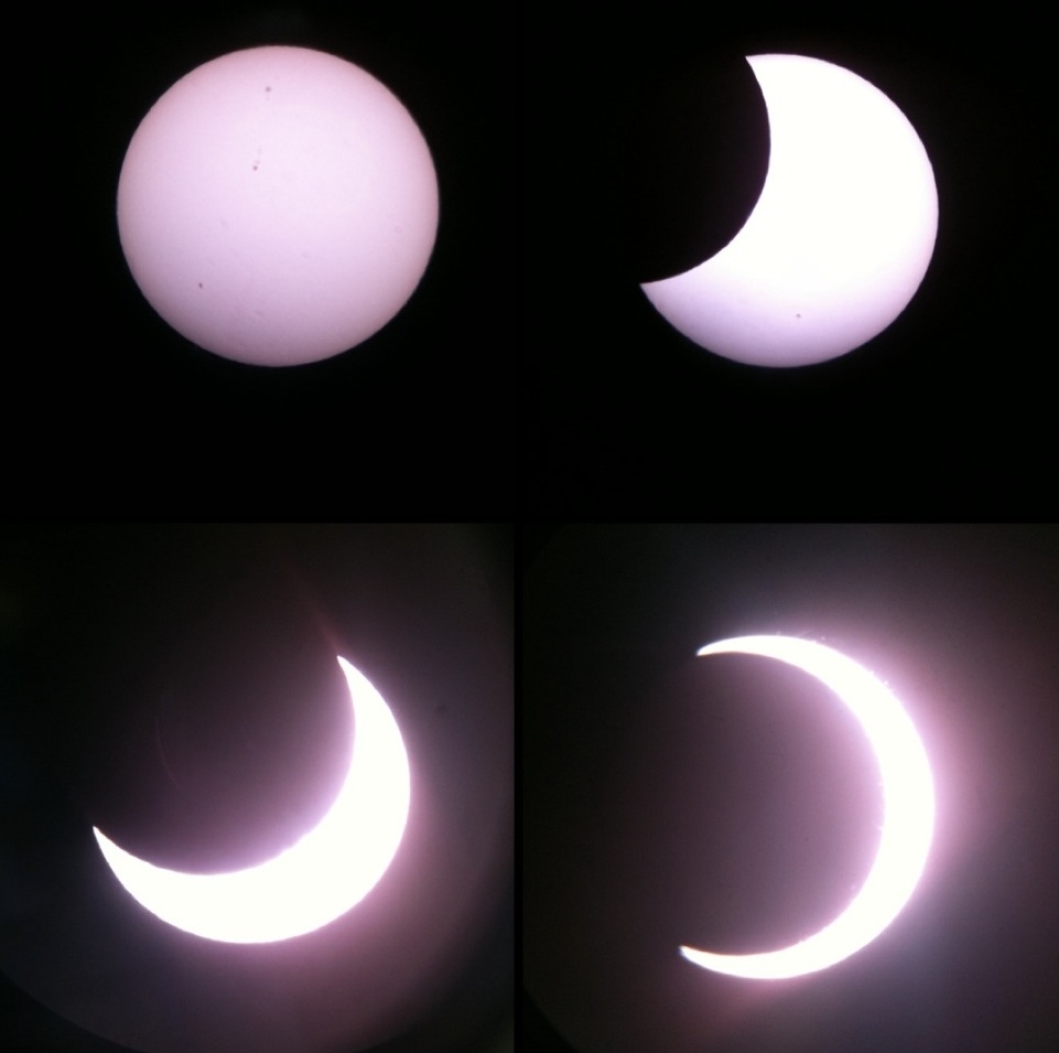 Various Stages Of Solar Eclipse Vibhu Sky And Telescope Sky And Telescope