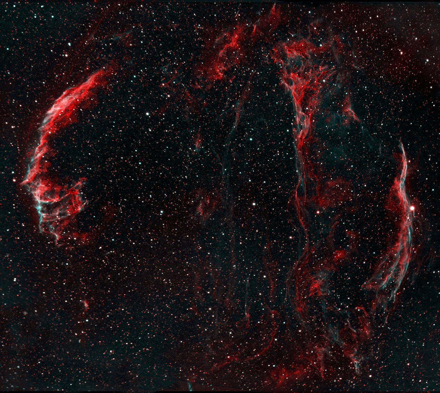 Veil Nebula Area in HOO - Sky & Telescope - Sky & Telescope